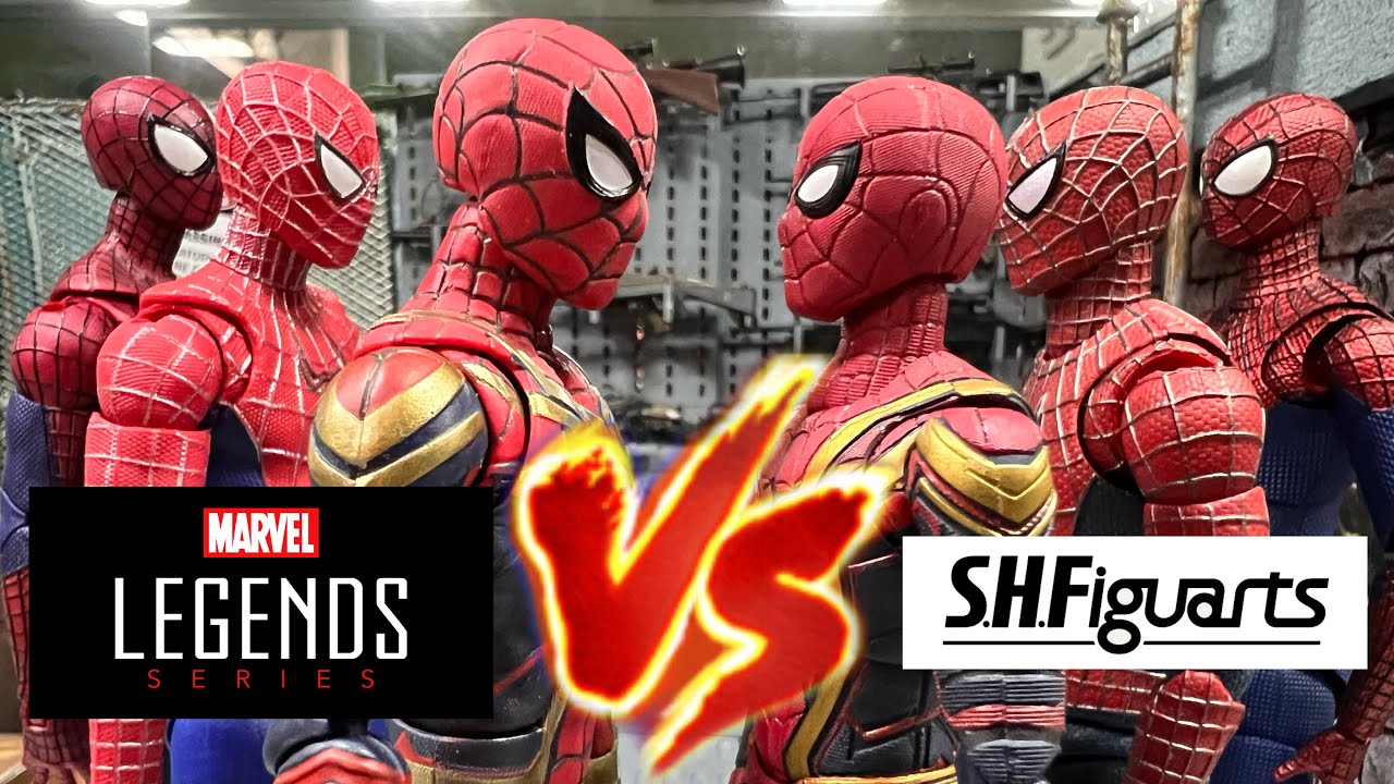 COMPARISON Marvel Legends VS SH Figuarts Spider-Man from No Way Home ...