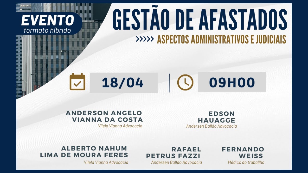 GESTÃO DE AFASTADOS - Aspectos administrativos e judiciais - YouTube