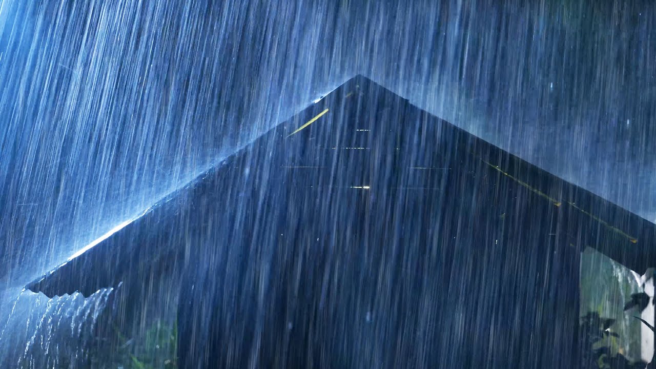 Rain on the Roof | Goodbye Stress in 5 Minutes with Heavy Rain and ...