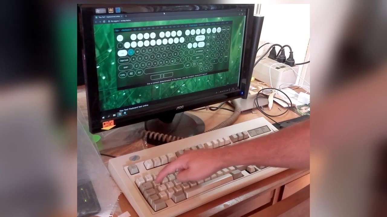 Test IMB model M keyboard - YouTube