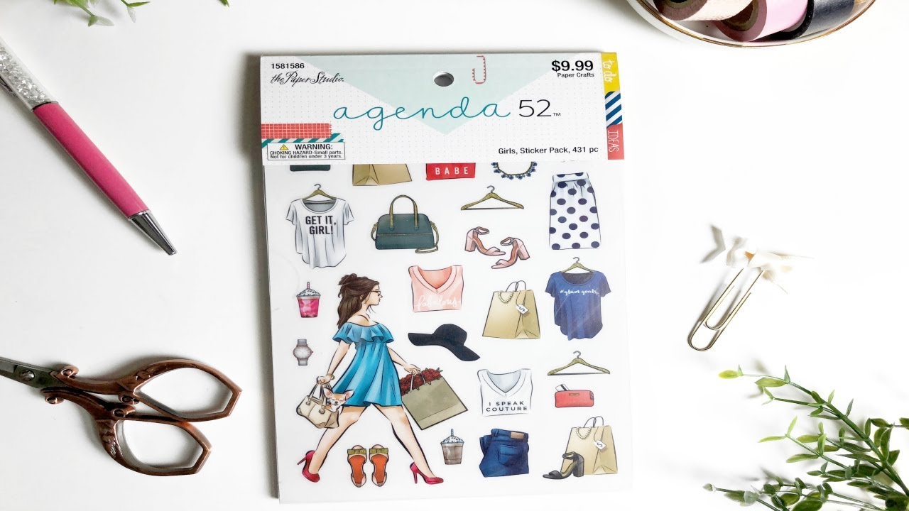 NEW Agenda 52 "Girl" Sticker Book | E.Michelle - YouTube