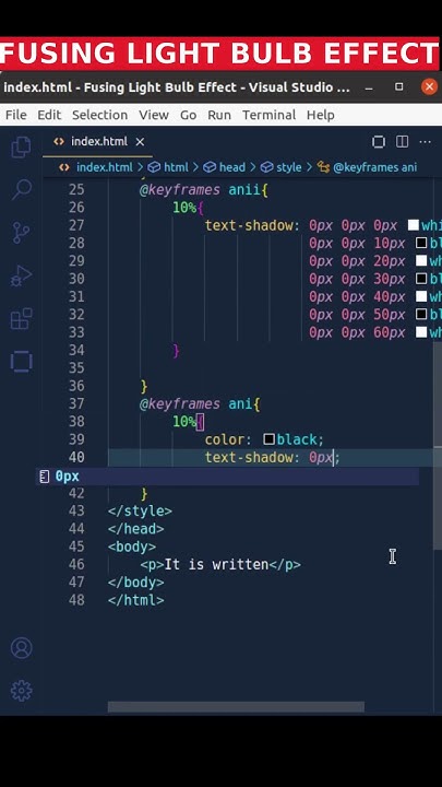 Fusing Light Bulb Effect | HTML CSS - YouTube