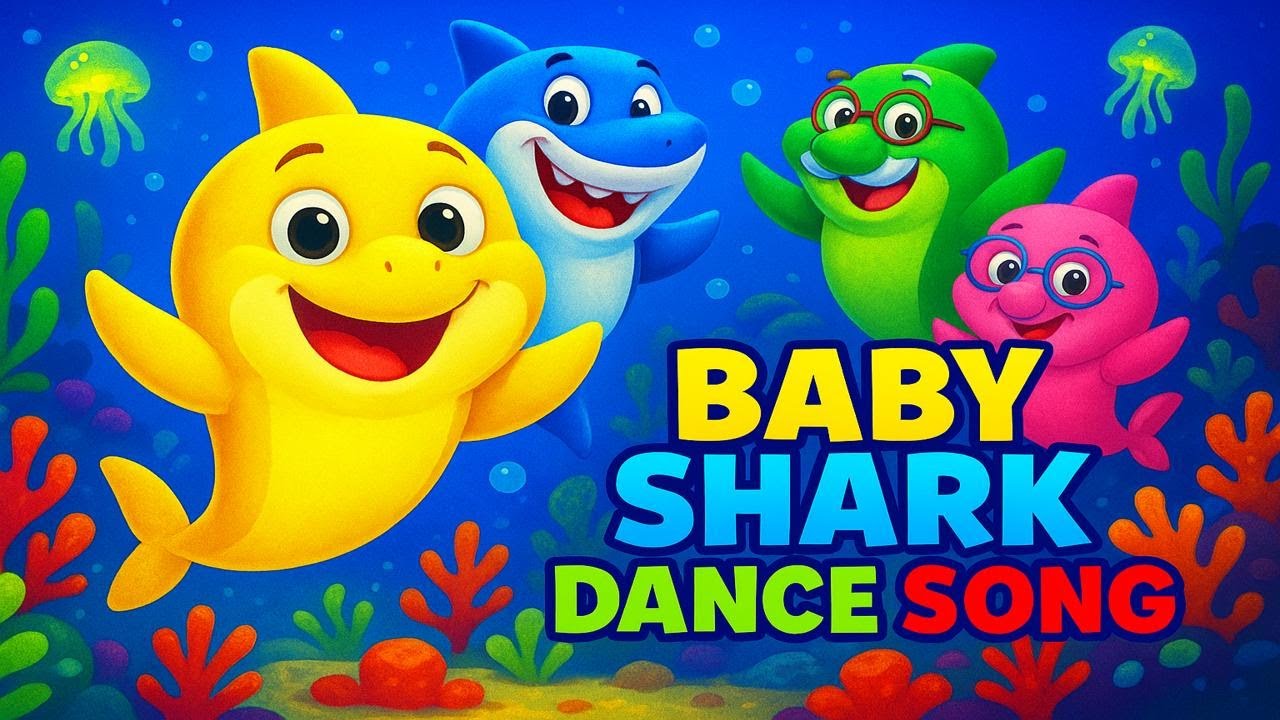 Baby Shark Dance Song | Fun Toddler Sing-Along with Colorful Animated ...