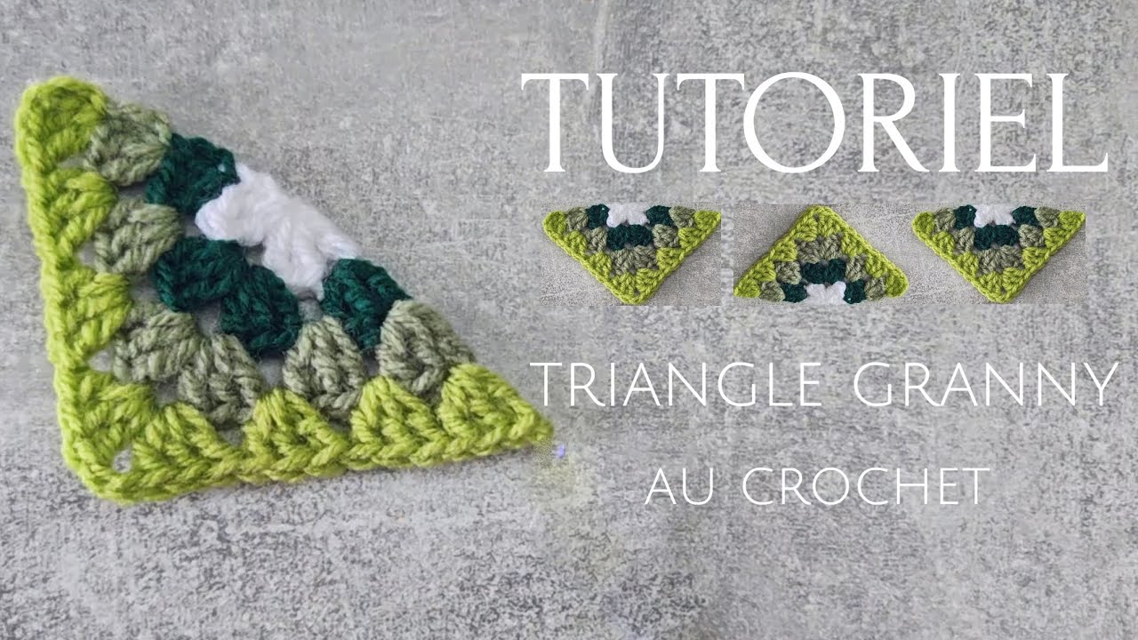 triangle en granny au crochet le tutoriel pas à pas . triangle granny ...