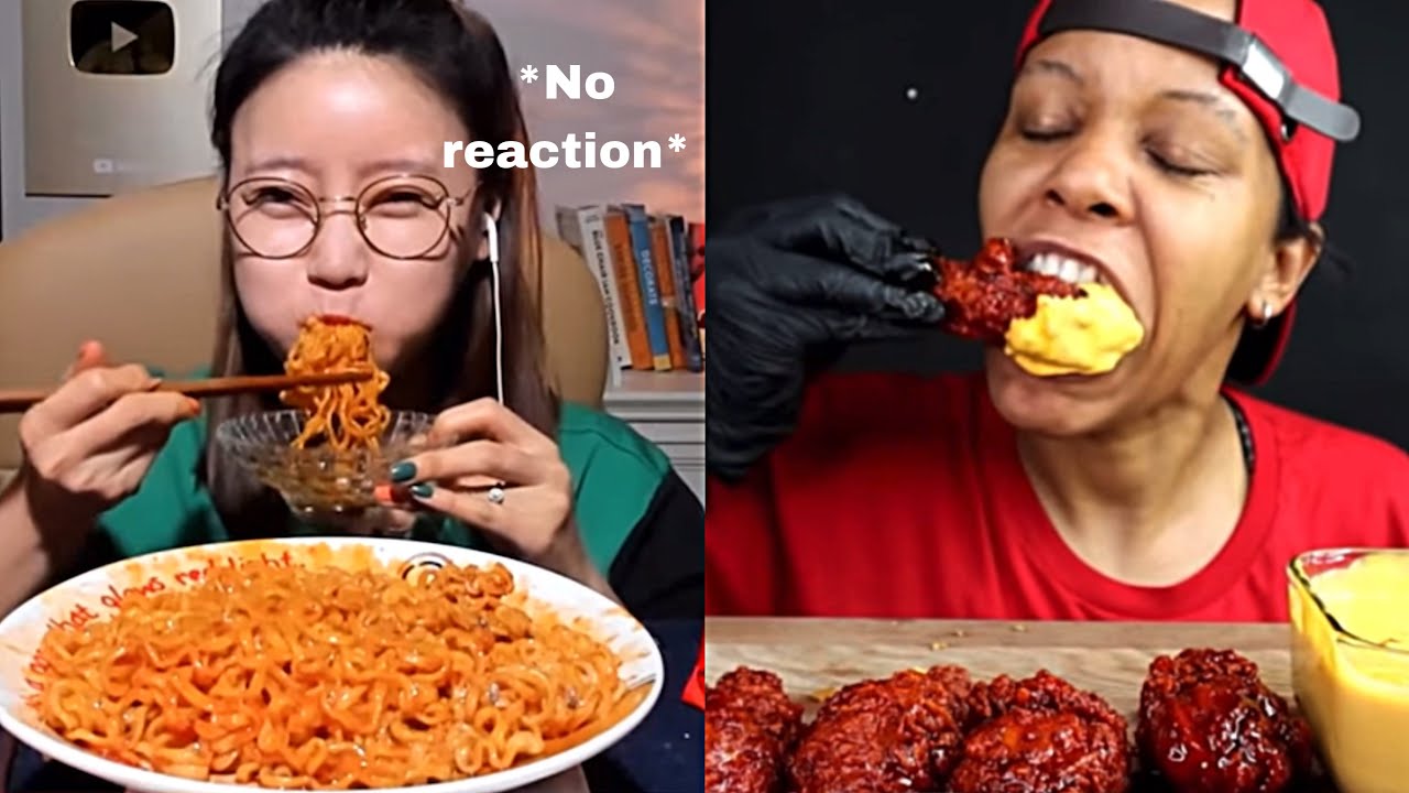 Mukbangers eating spicy food like it's NOTHING. - YouTube