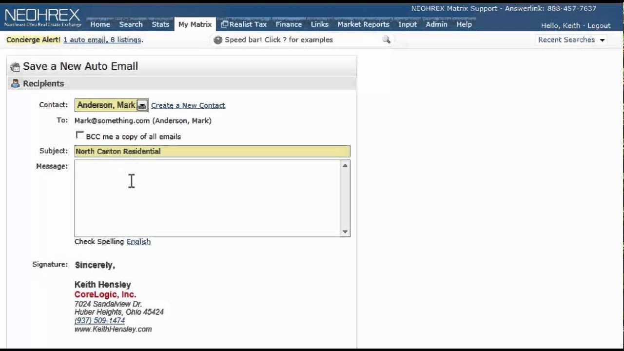 MATRIX - CRIS - Auto Emails (Prospecting) part 1 - YouTube
