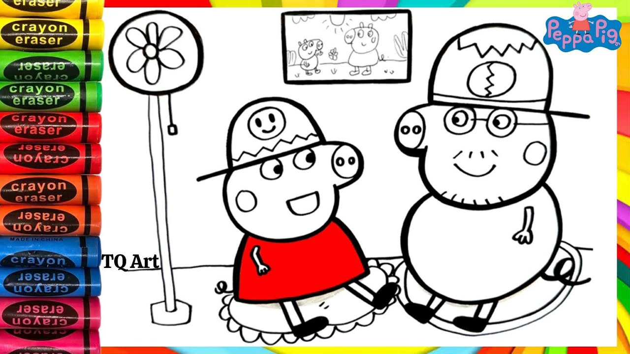 Daddy Pig and Peppa Pig Drawing 🐽| How To Draw Peppa Pig - YouTube