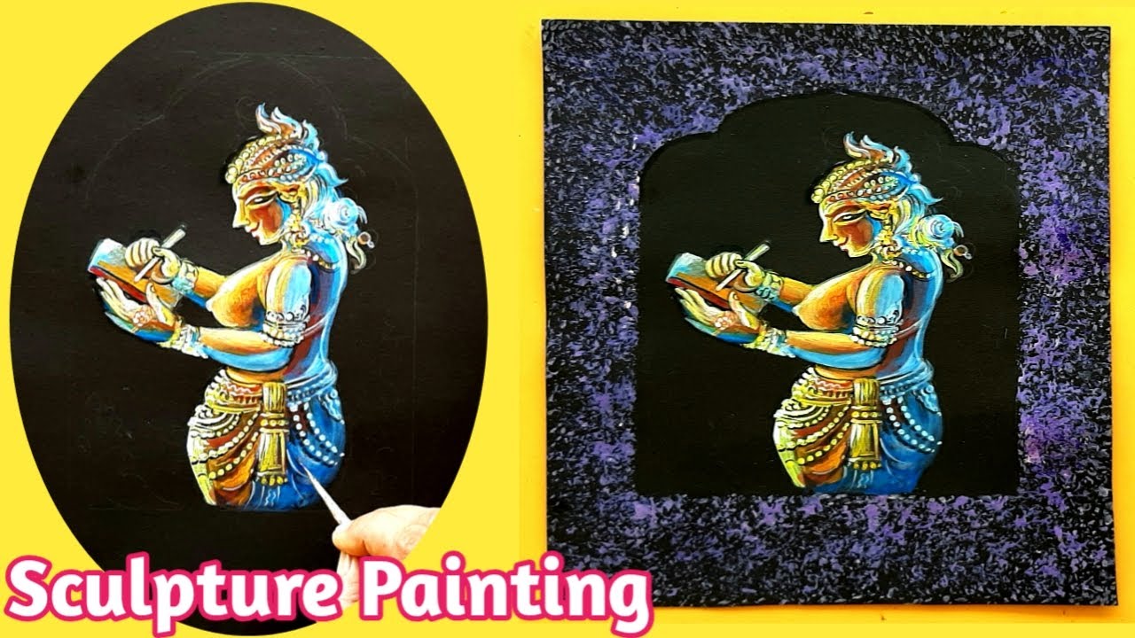 sculpture painting tutorials ll Sculpture painting step by step ll ...