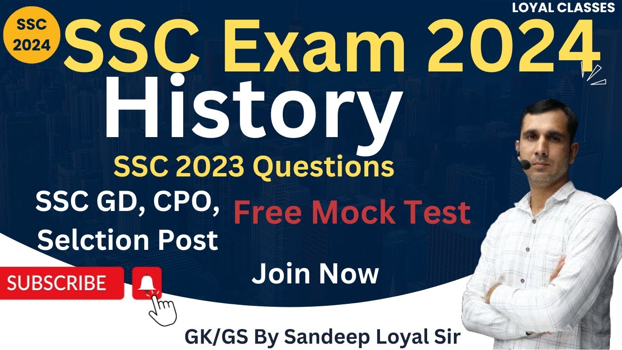 ssc history | ssc history previous year questions with detail solution ...