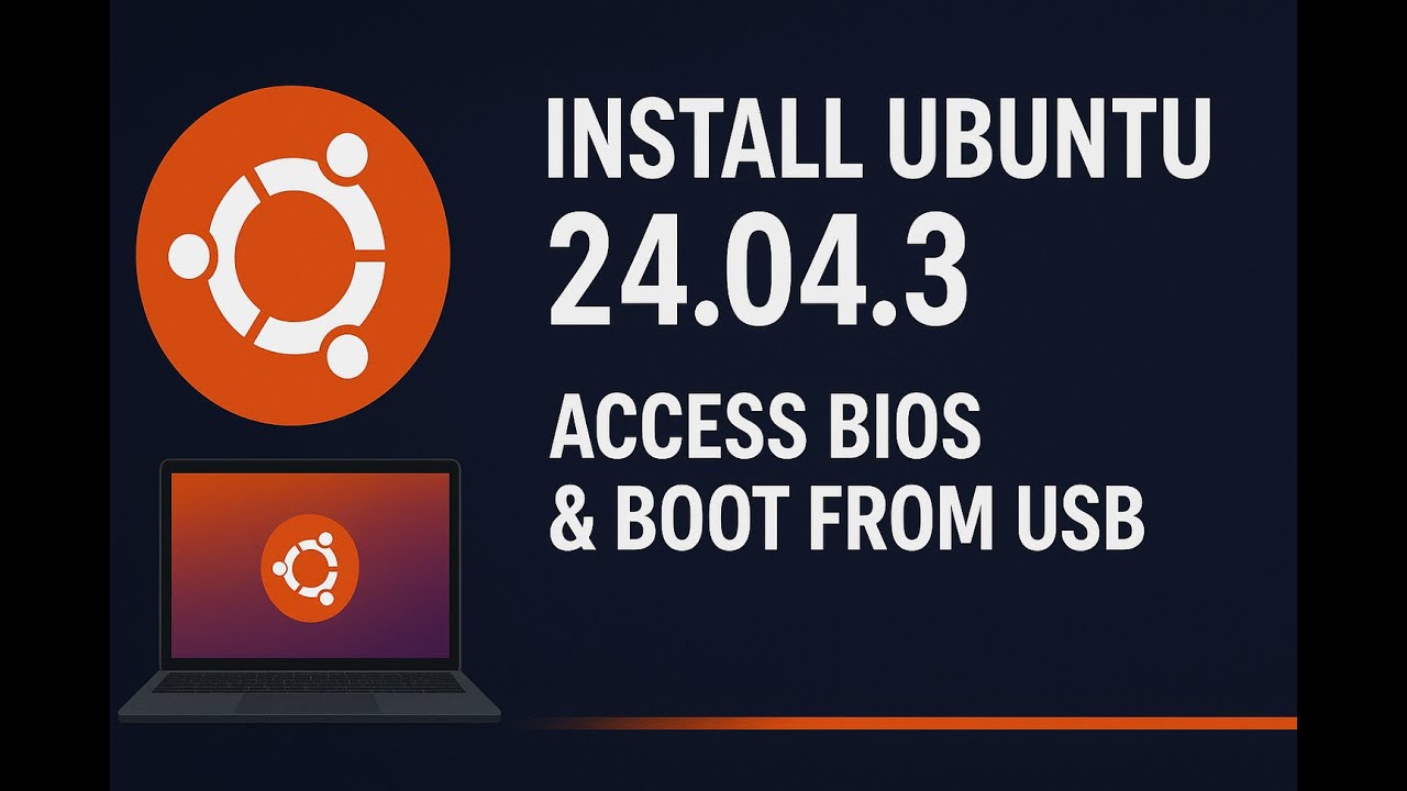 How to Install Ubuntu 24.04.3 (Part 1) | Access BIOS & Boot from USB ...