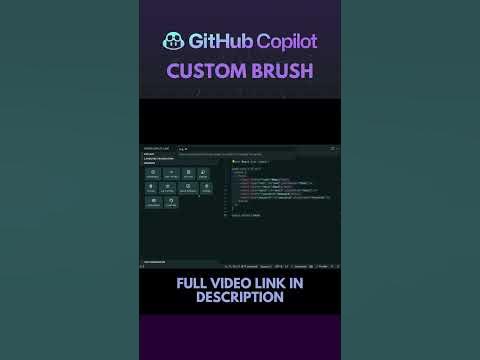 GitHub Copilot - Custom Brush #webdevelopment #programming #html #css #coding #code #vscode ...
