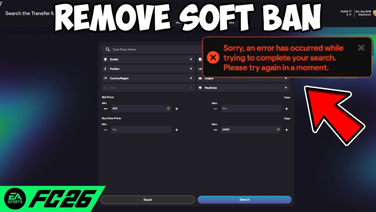 How To Remove & Avoid Soft Ban In FC 26 Web App - YouTube