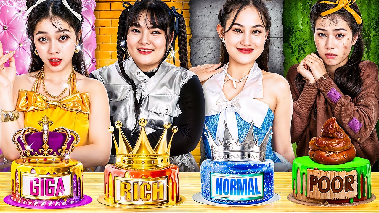 Poor Vs Rich Vs Giga Rich Vs Normal Girl Birthday Challenge - YouTube