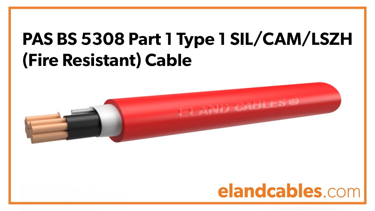 BS5308 Part 1 Type 1 CAM Silicone LSZH cable animation - YouTube