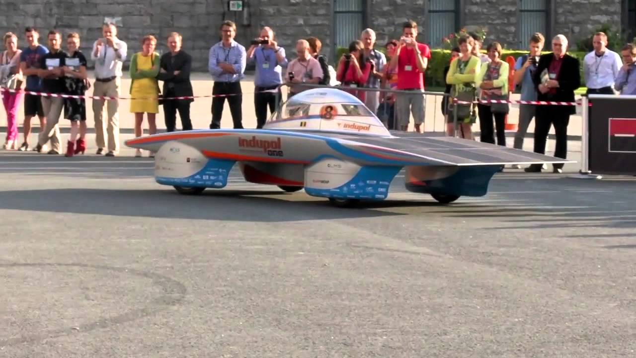 Belgian solar racing car Indupol One - YouTube