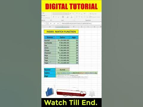 Say Goodbye to VLOOKUP: The Index Match Function Has Arrived | @digitaltutorial425 | Excel ...