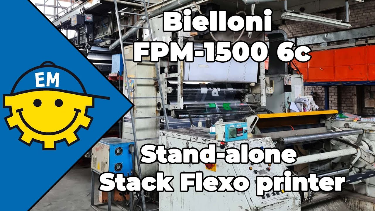 Bielloni FPM-1500 6c | Flexo Printer - YouTube