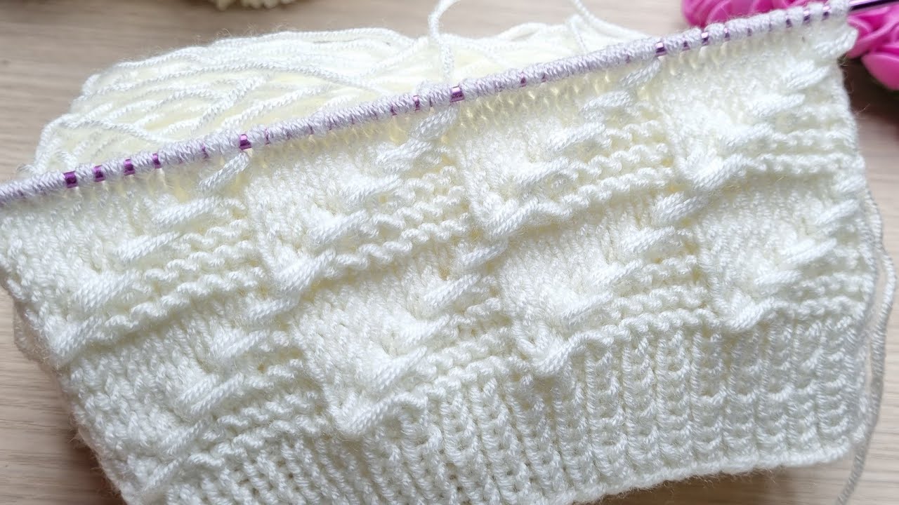 eye-catching wonder knitting pattern made with two needles - YouTube