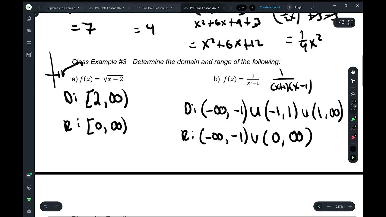 Pre-Calc Review- Functions Translations, Domain & Range Math 31 - YouTube