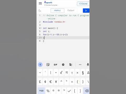 c program to print odd numbers from 1 to 50 ,#trending #ytshorts #viral #coding - YouTube