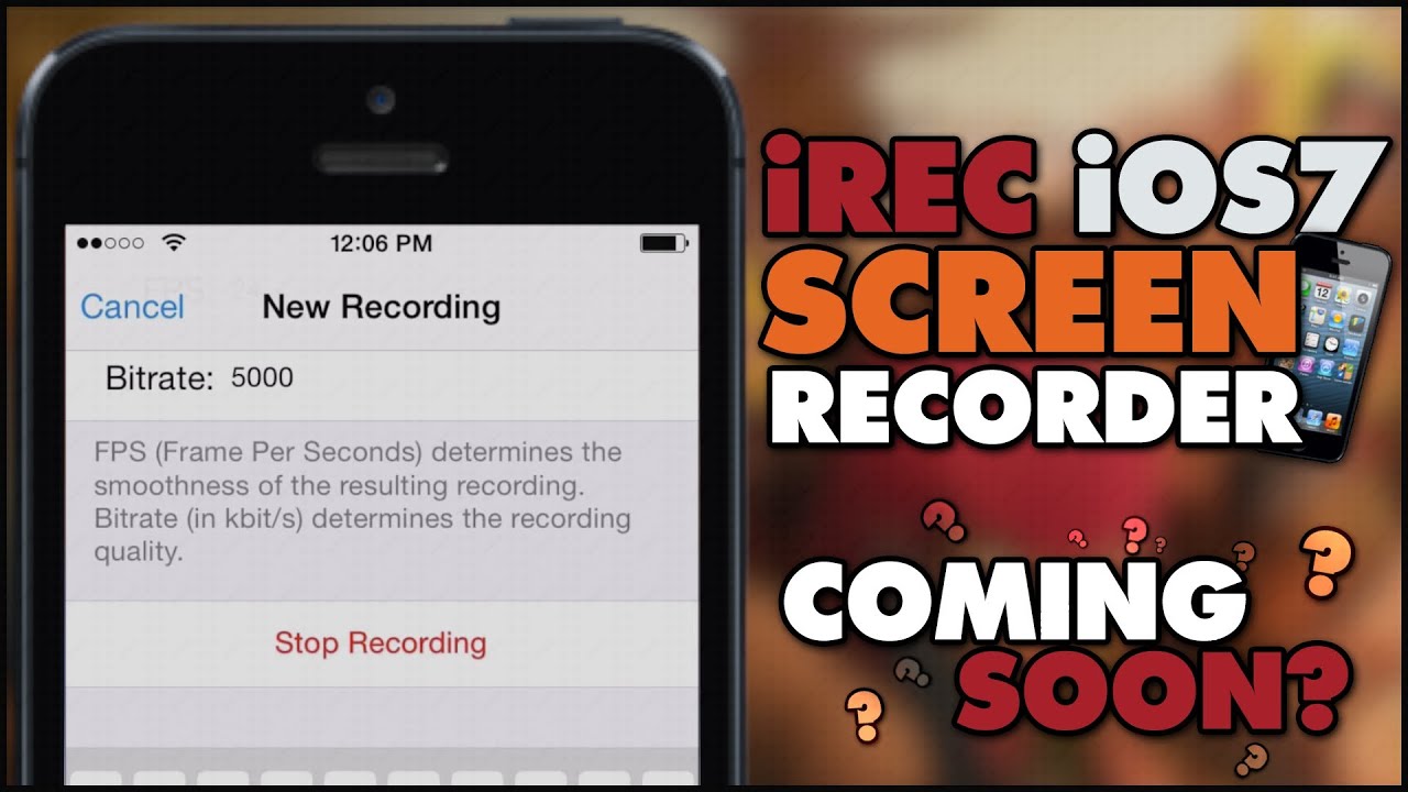 iRec: iOS7 Screen Recorder OUT NOW Link in Description (NO JAILBREAK ...
