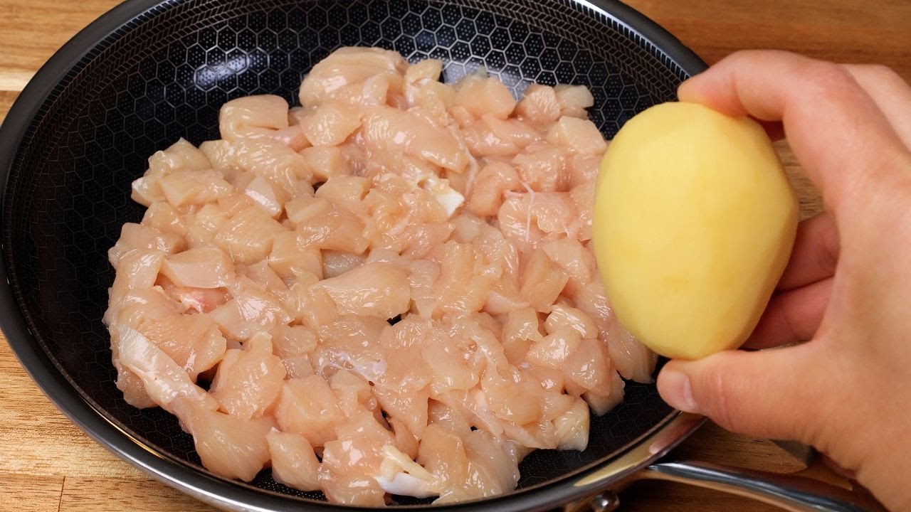 A piece of chicken breast with 1 potato recipe, simple and delicious ...