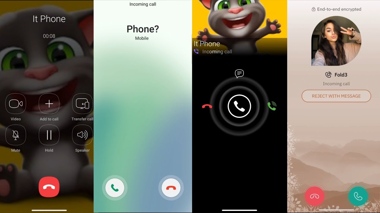 Screen Incoming Call Samsung Z Flip 3 Viber & Teleguard - YouTube
