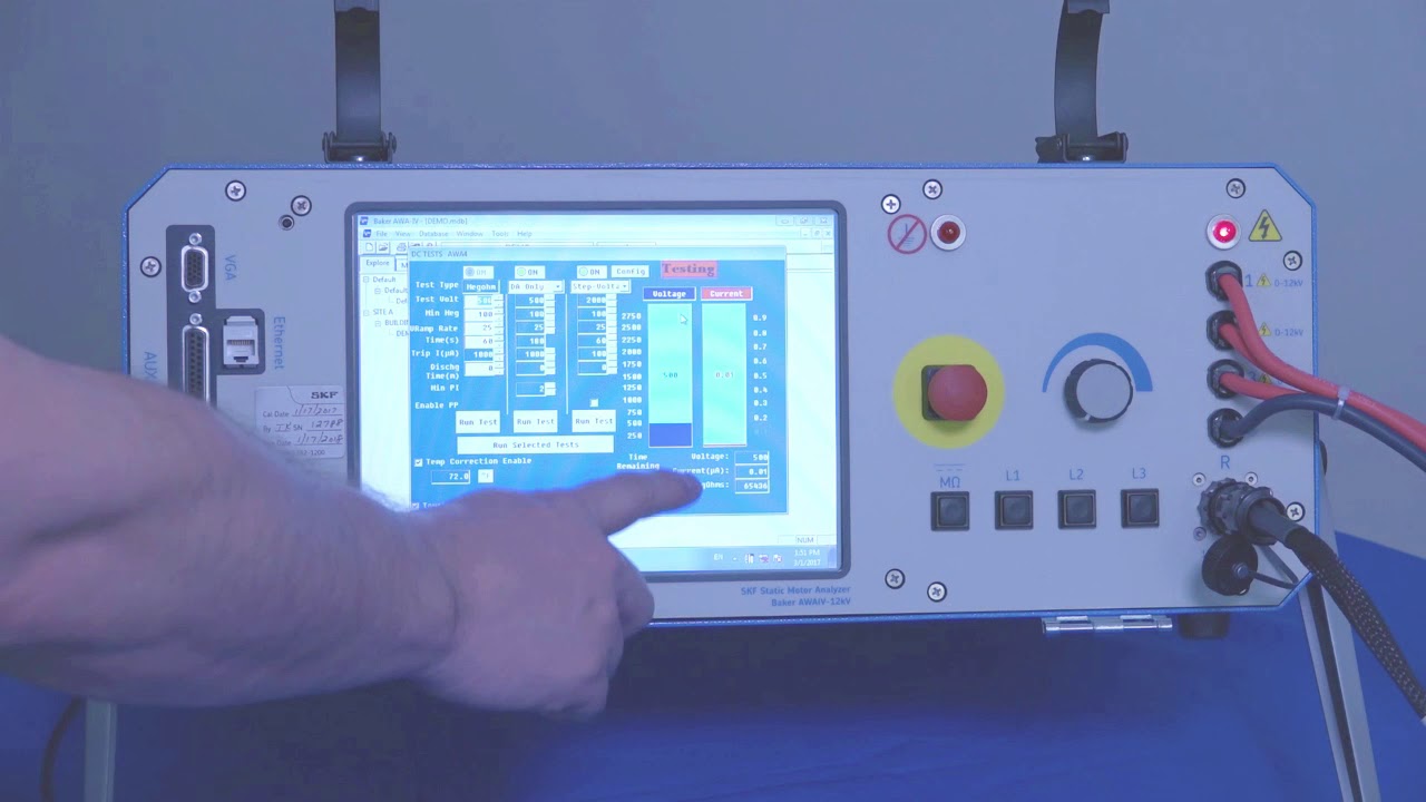 SKF Baker AWA-IV DC tests - YouTube