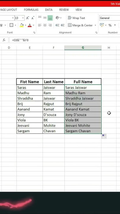 How to Join 2 cell Text । Concatenate । Excel #Shorts #computertipstrickshindi - YouTube