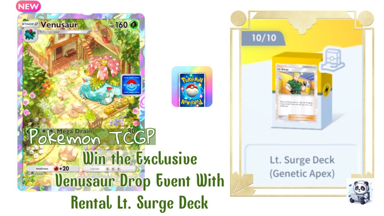 [GPGC] Pokemon TCGP | Venusaur Exclusive Drop Event Gameplay - YouTube
