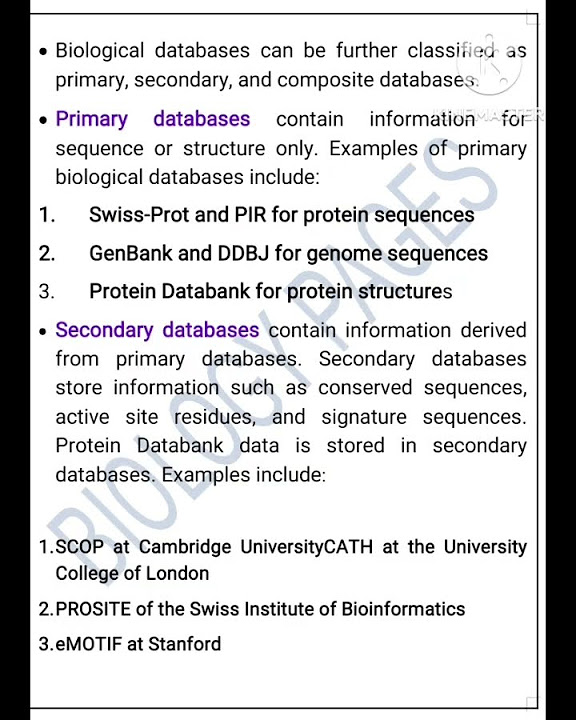 BIOLOGICAL DATABASES # part- 1# - YouTube