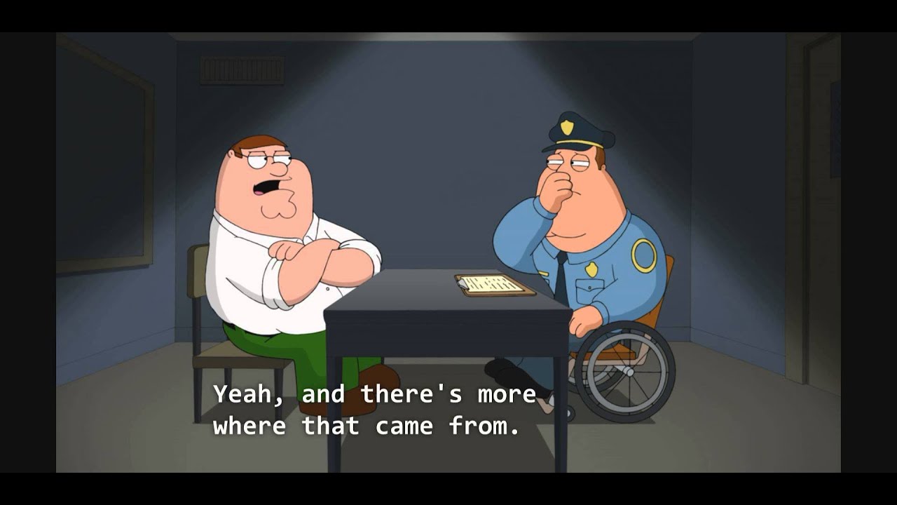 Family Guy Peter, Mort and Quagmire Interrogation - YouTube