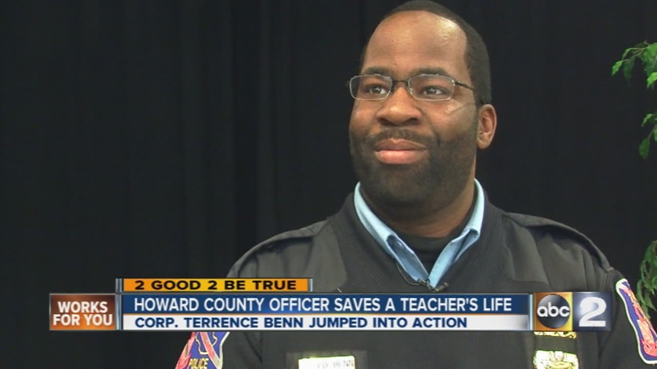 Howard County police officer shares story of saving a life - YouTube