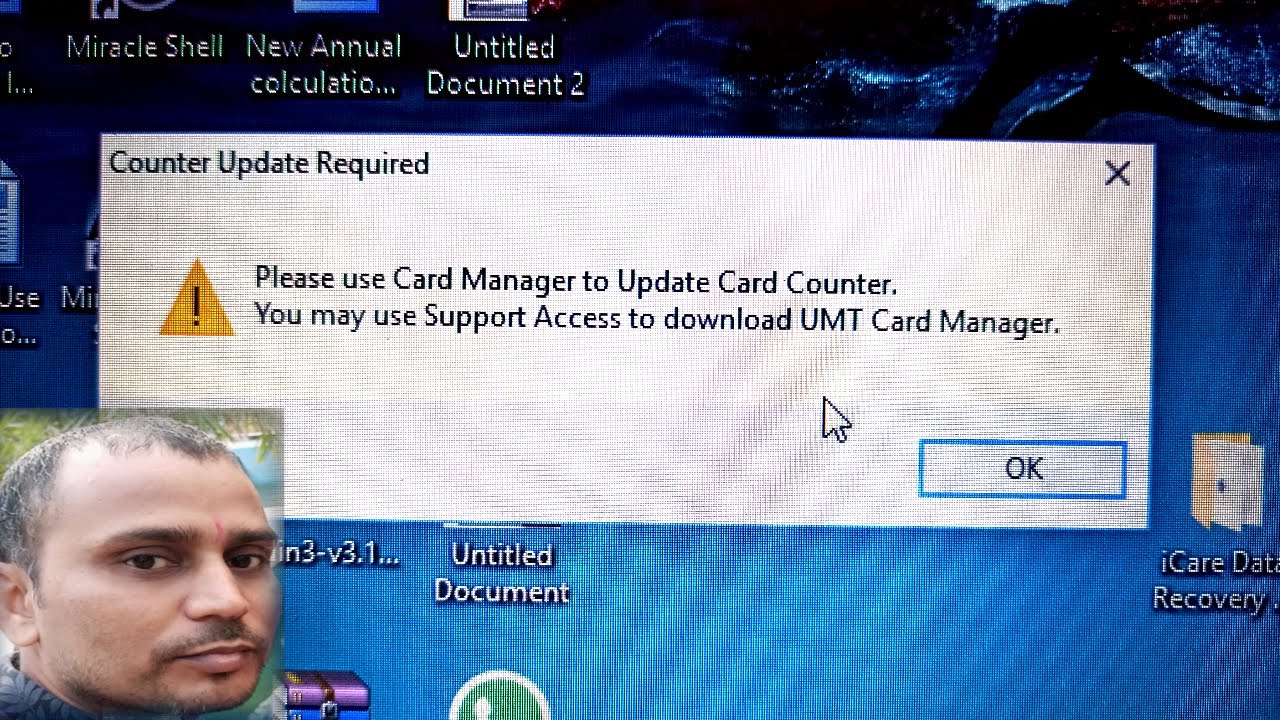 Please use card manager to update card counter umt | Umt card update ...