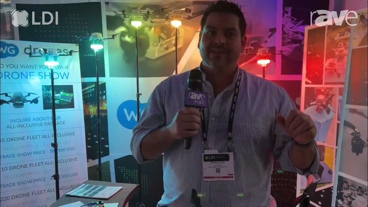 LDI 2023: WG Drones Showcases DR-001 and DR-002 Drones for Light Shows - YouTube