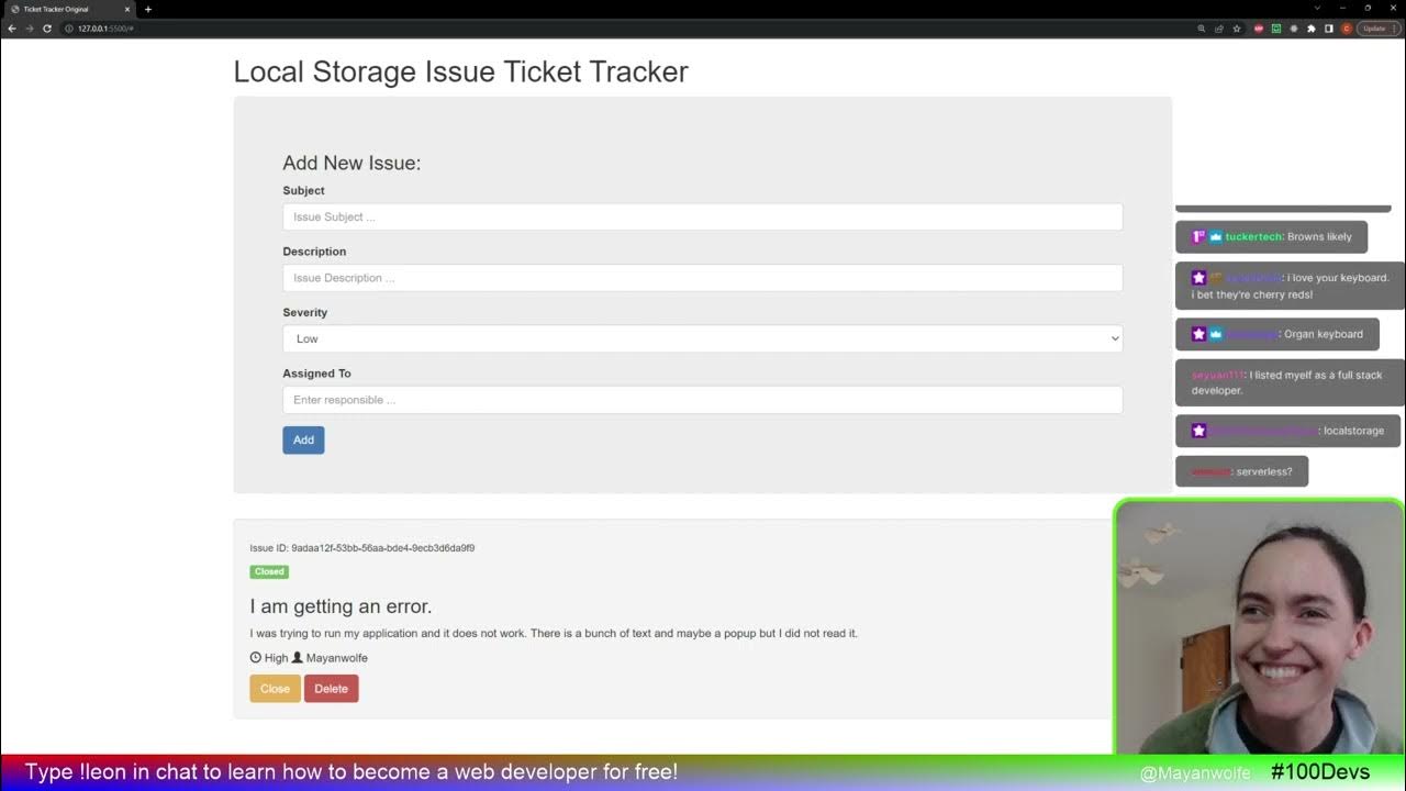 Let's Build a Ticket Tracker! #100Devs - YouTube