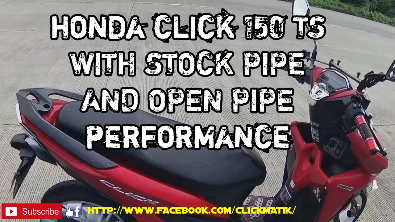 Honda Click 150i V2 Performace Speed with Stock and Open Pipe - YouTube