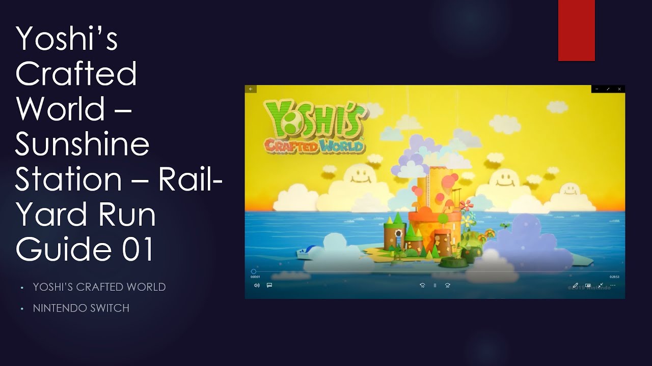 Yoshi's Crafted World - Sunshine Station - Rail-Yard Run Game Guide 01 ...