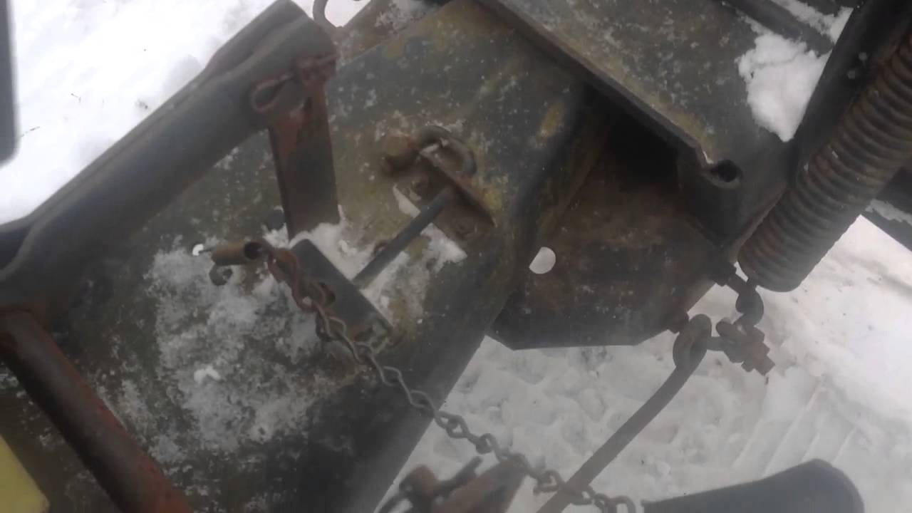 Mechanism to angle snow blade - YouTube