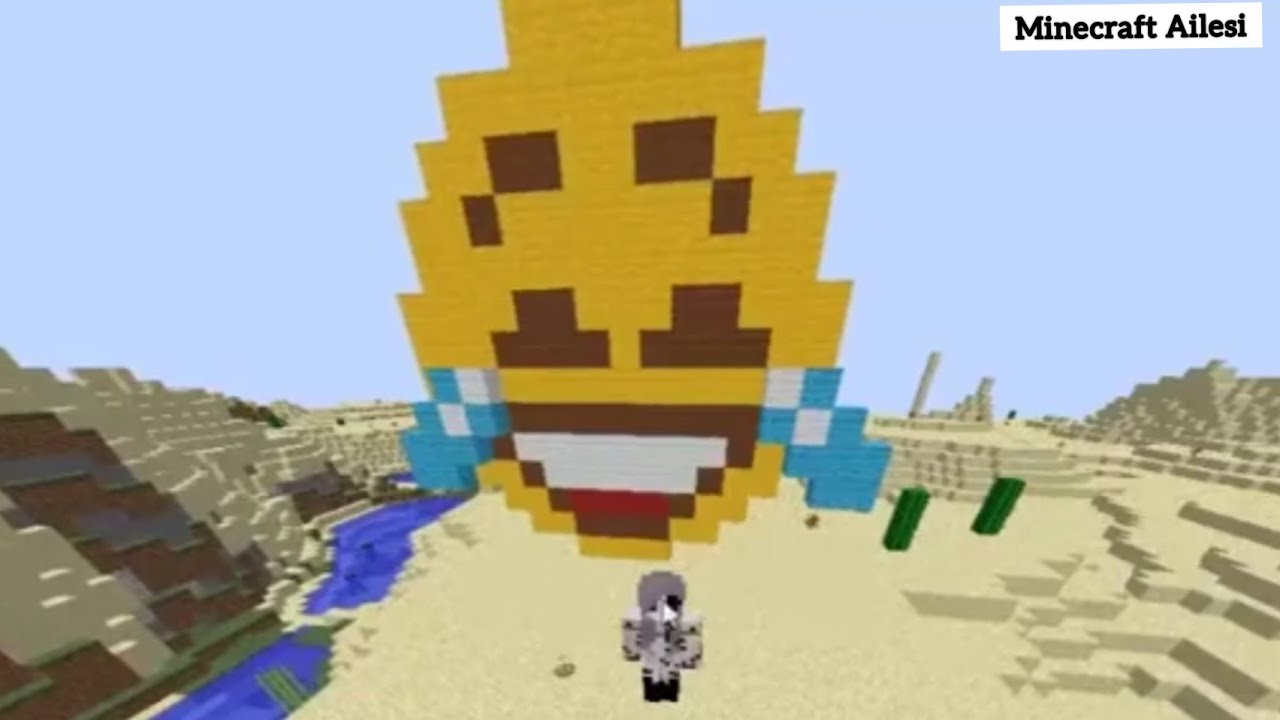 Minecraft Emoji yapımı (minecraft Gülen yüz yapıyoruz ) (minecraft ...