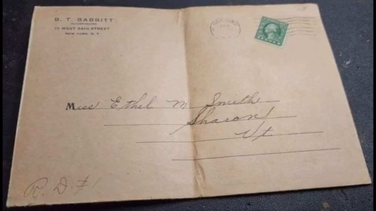 Whats Inside This Unopened Envelope From 1919? - YouTube