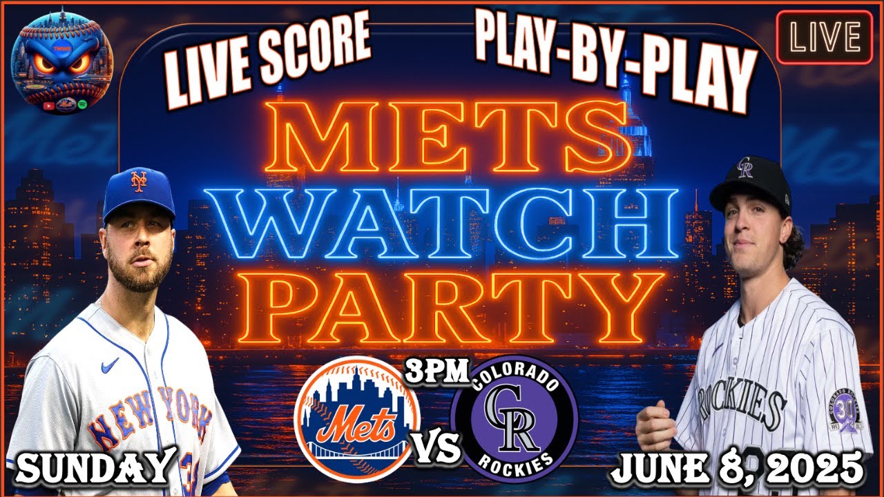 Mets Watch Party | Mets vs Rockies Game 3 | Mets Game Live | New York ...