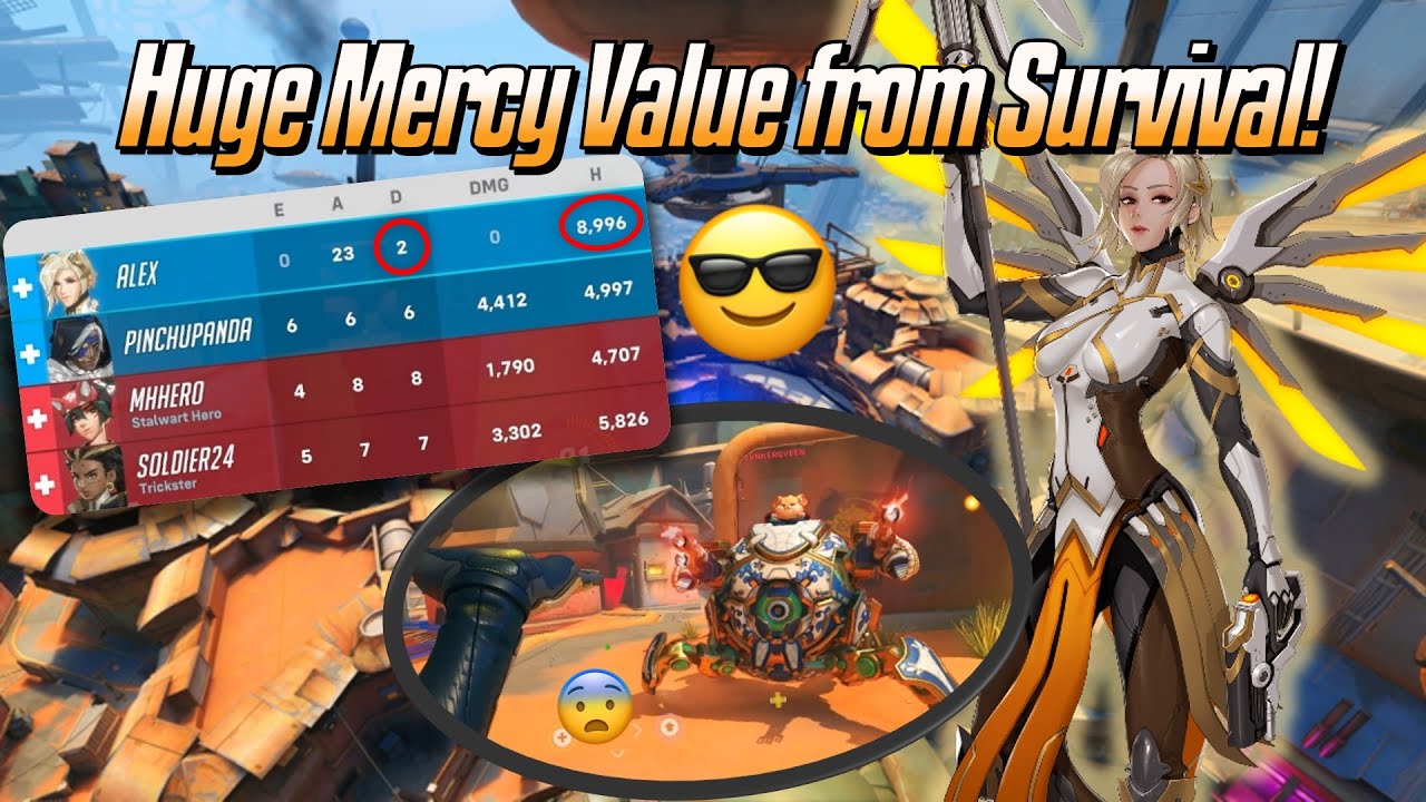 Huge Mercy Value from Survival! 😎 - Mercy Gameplay & Commentary - Overwatch 2 (Season 10) - YouTube