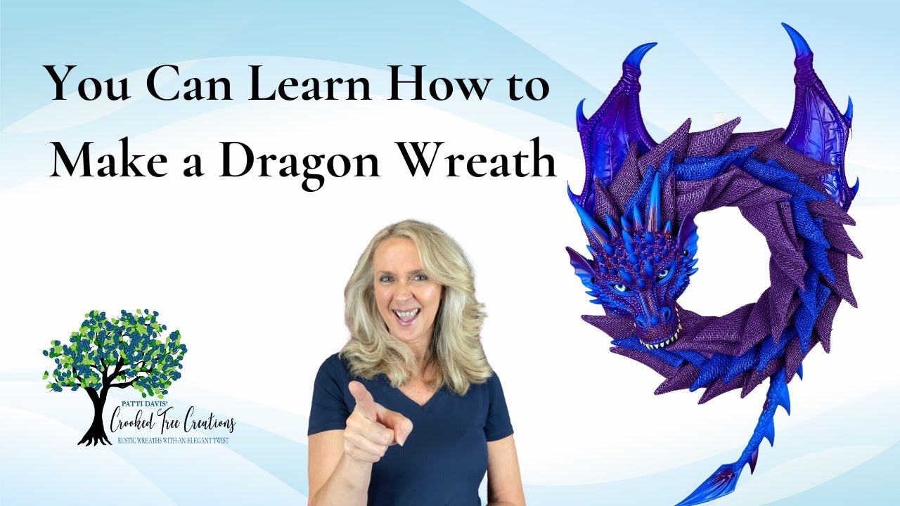 How to Make a Dragon Wreath Using Poly Burlap Mesh, a Step-by-Step Tutorial - YouTube