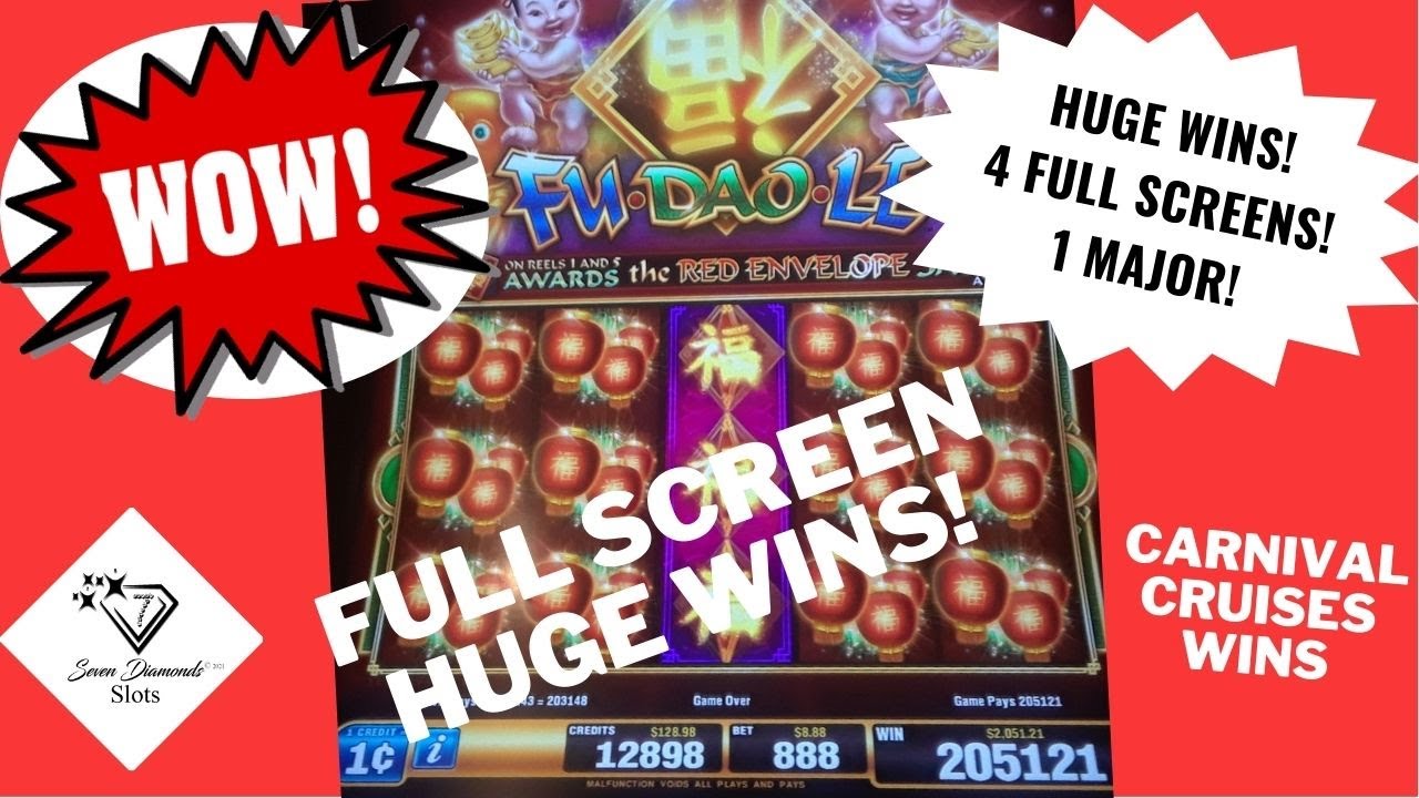 FU DAO LE SLOTS! HUGE WINS! FULL SCREEN WINS! MAJOR JACKPOT! Carnival ...