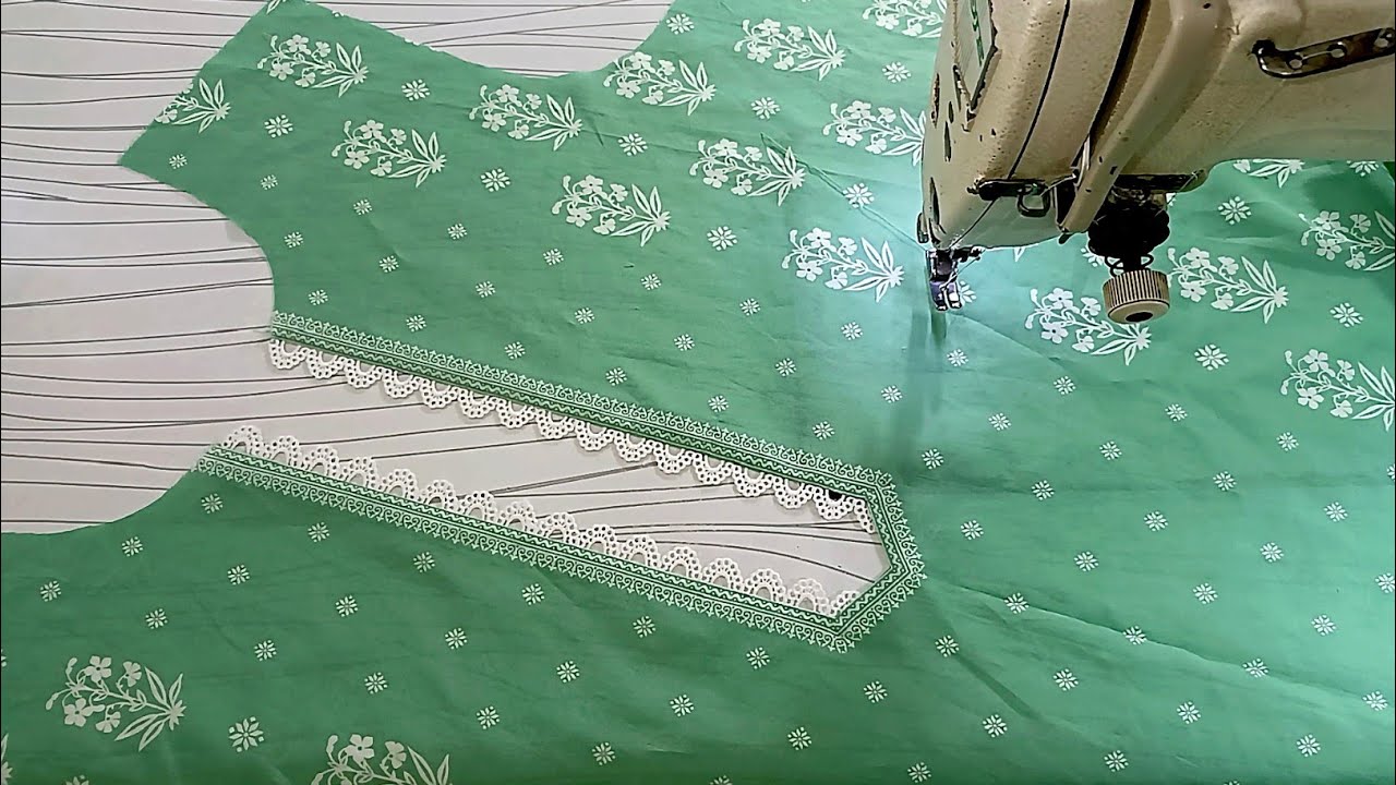 neck design 2024 cutting &stitching || new latest lace design by GS ...