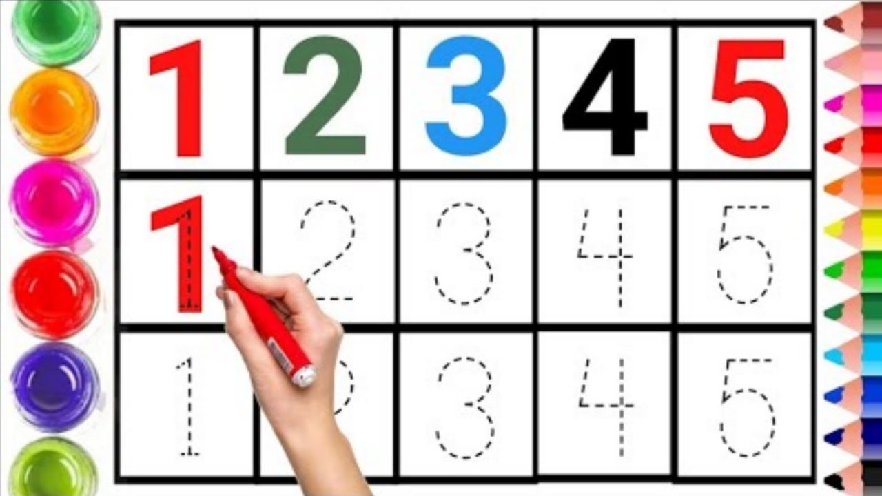 Counting,1234, Counting 1 to 5, 1234 numbers, learn counting 1 to 5 ...