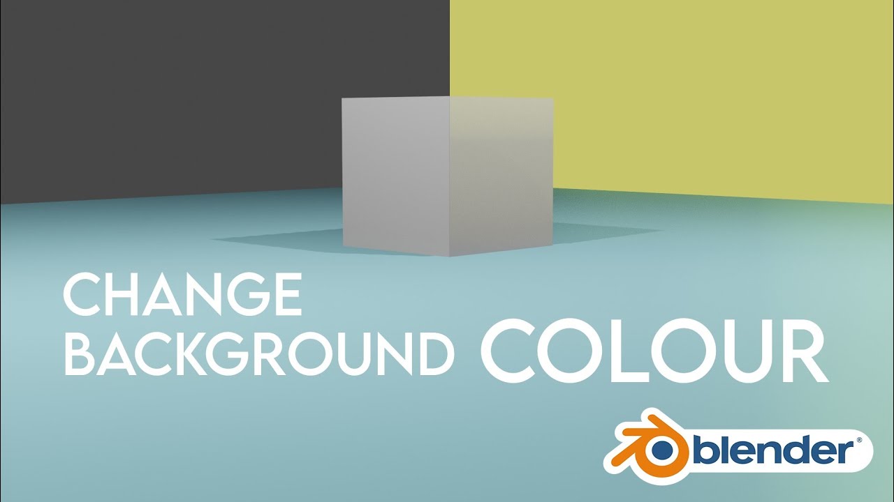 How to change background colour in blender - YouTube