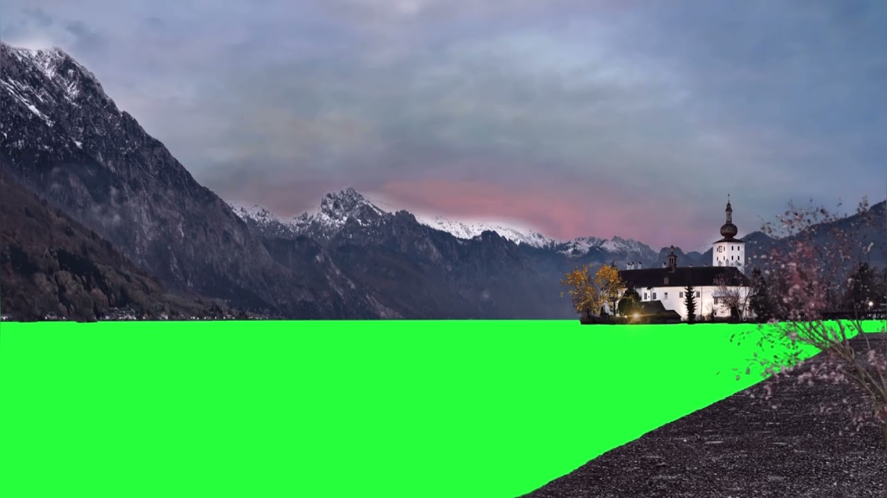 green screen mountain Animation HD video - YouTube