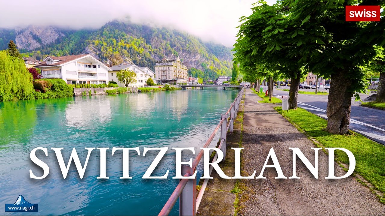 🌿🏠🌷🌺 Interlaken, Switzerland - The Town between two Lakes | #swiss # ...